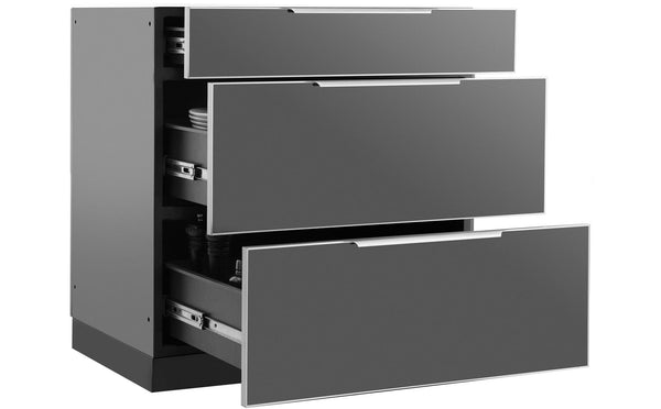 NewAge Products Outdoor Kitchen 3-Drawer Cabinet in Aluminum - NewAge ...