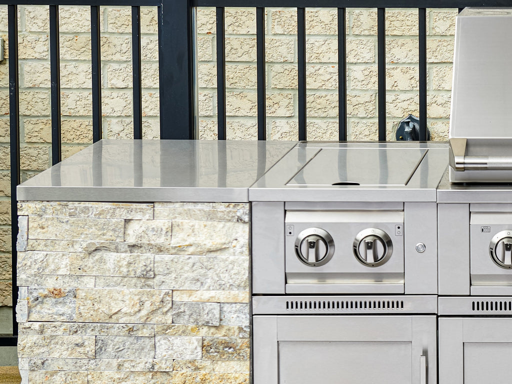 Signature Outdoor Kitchen Cabinet Stainless Steel Countertop Bundle: 3 ...